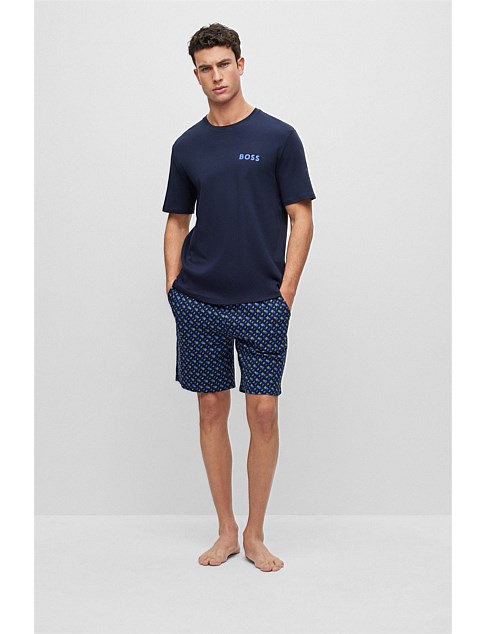 Boss Relaxed Fit Organic Cotton Pajamas With Monograms | David Jones