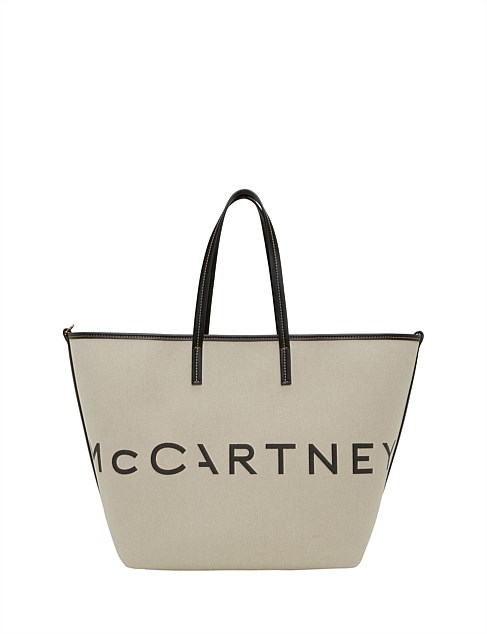 Stella Mccartney Eco Salt and Pepper Canvas Tote Bag | David Jones