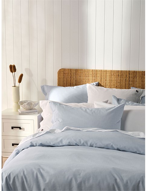 Lexington American Pin Point King Quilt Cover Set In Oxford Blue ...