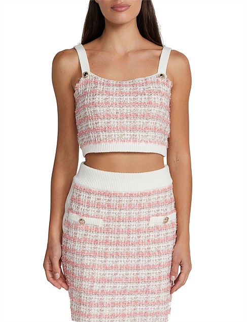 Guess Amy Tweed Tank Top | David Jones