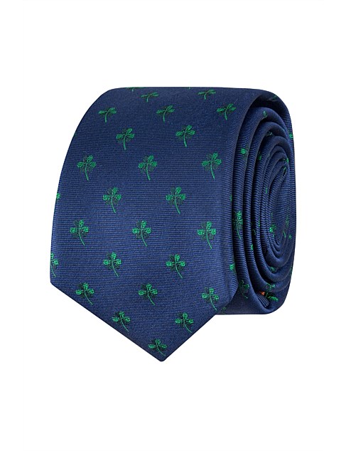 Simon Carter Clover Silk Tie | David Jones