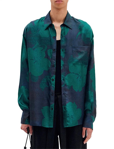 Commas Oversized Ls Silk Shirt | David Jones