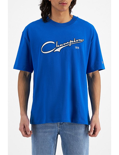 Champion Heritage Collegiate Cursive Logo Tee | David Jones