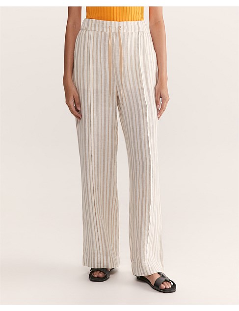 Saba Lila Linen Stripe Pant | David Jones