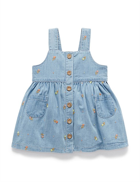 Purebaby Embroidered Pinnie | David Jones