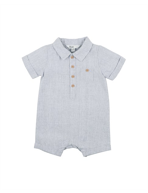 Bebe By Minihaha Jude Collared Romper (nb-1y) | David Jones