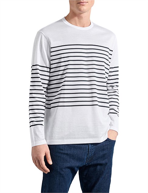 Paul & Shark Organic Cotton Long Sleeve Striped T-shirt | David Jones
