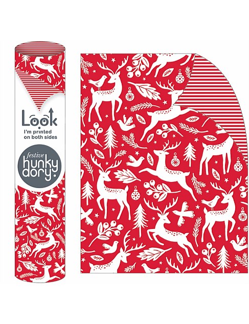 Simson Reindeer Folk Roll Wrap | David Jones