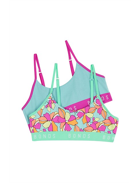 Bonds Girls Ydg Print Hipster Scoop Crop 2pk | David Jones