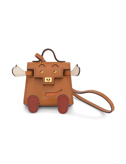 Blue Spinach Pre-loved Hermes Veau Butler Kelly Dole Bag Charm | David ...