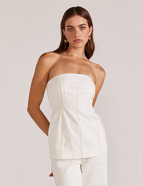 Staple the Label Calla Denim Buster Top | David Jones