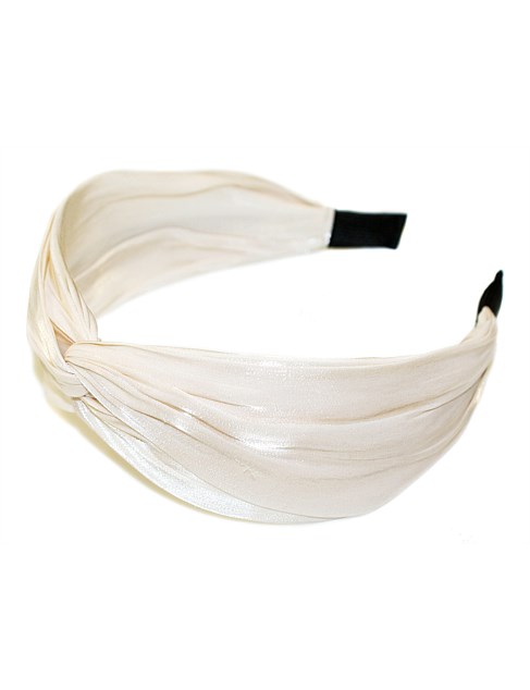 Hepburn & Co Shimmer Chiffon Turban Alice Band | David Jones
