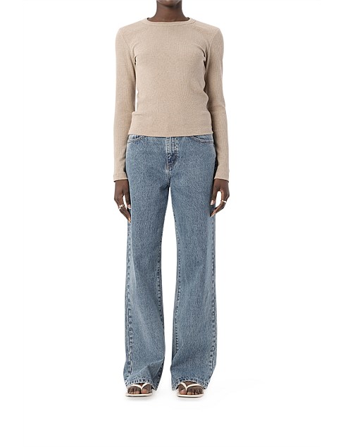 Elka Collective Nola Ribbed Long Sleeve Top | David Jones