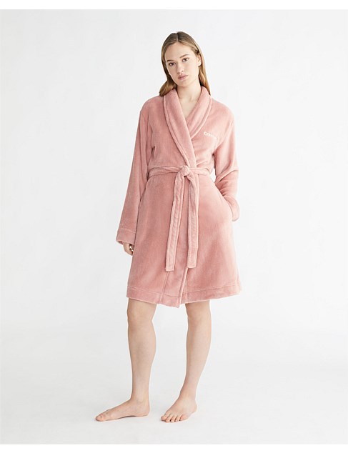 Calvin Klein Fluffy Robe Ash Rose | David Jones