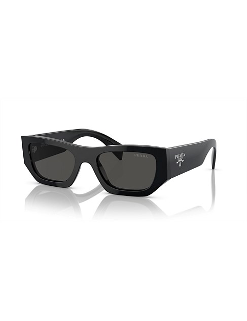 Prada Pillow Black Dark Grey Sunglass | David Jones