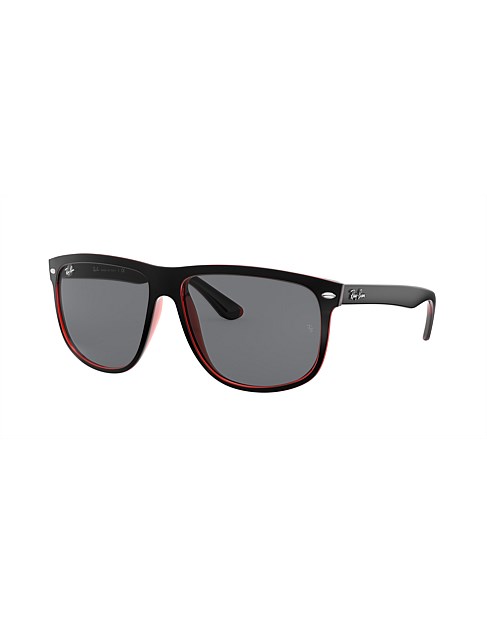Ray-ban Boyfriend Square Black Dark Grey Male Sunglass | David Jones