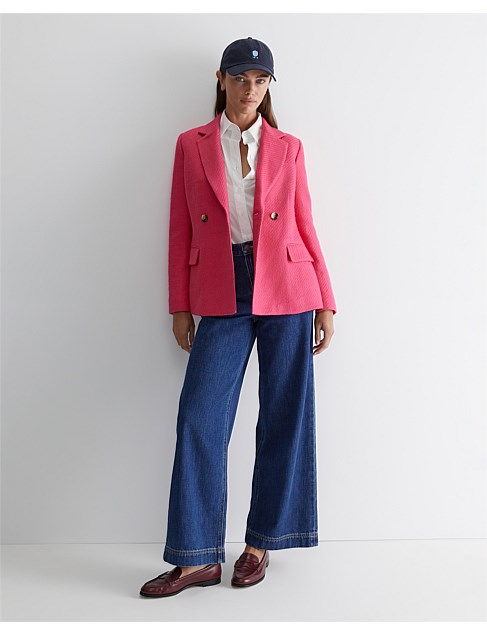 Sportscraft Isabella Double Breasted Tweed Blazer | David Jones