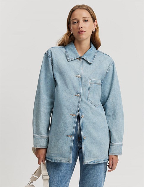 Country Road Denim Shacket | David Jones