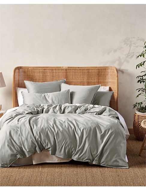 Linen House Queen Quilt Cover Set Haven Silver | David Jones