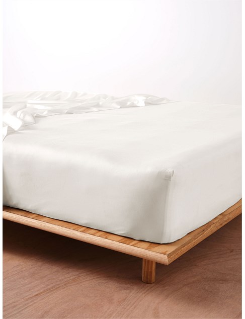 Linen House Queen 50cm Fitted Sheet Haven White | David Jones