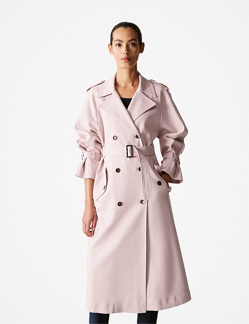 Trenery Twill Longline Trench | David Jones