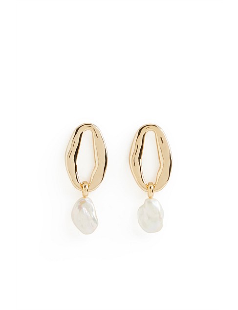 Seed Heritage Oval Pearl Earring | David Jones