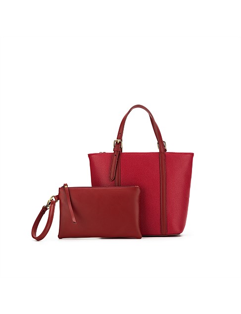 Black Caviar Sophia Raspberry Tote Bag | David Jones
