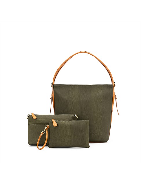 Black Caviar Savannah Olive Tote Bag | David Jones