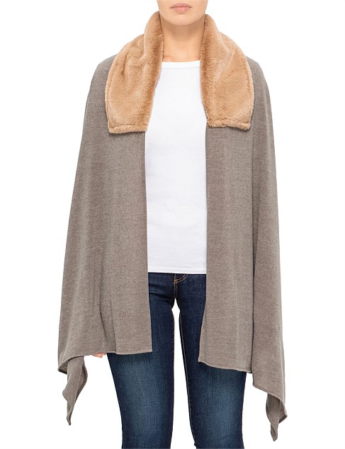 Milana Ruana With Faux Fur Collar | David Jones