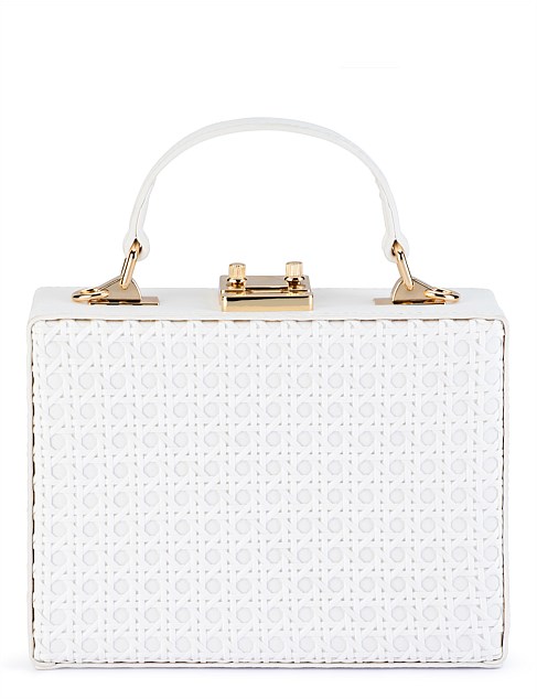 Olga Berg Georgina Wicker Box Bag | David Jones