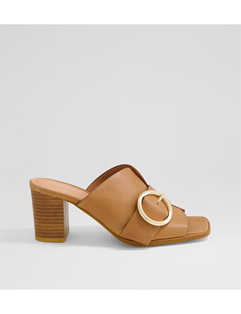 Midas Hendi Tan Leather Slides | David Jones