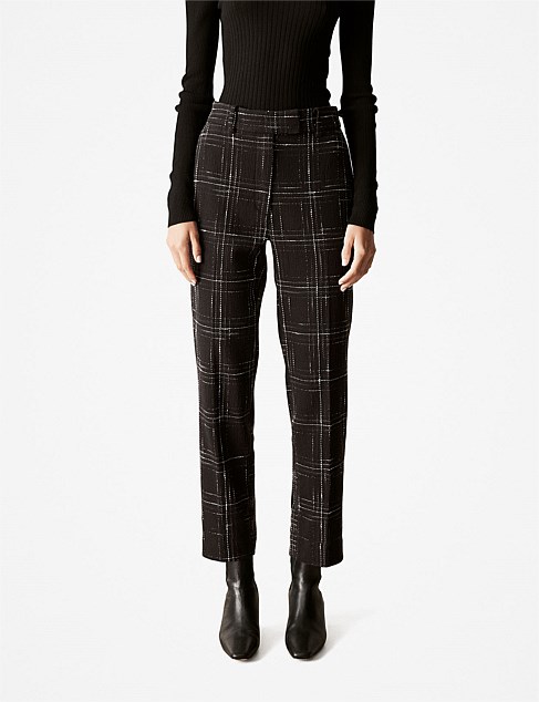 Trenery Window Pane Check Italian Tweed Pant | David Jones