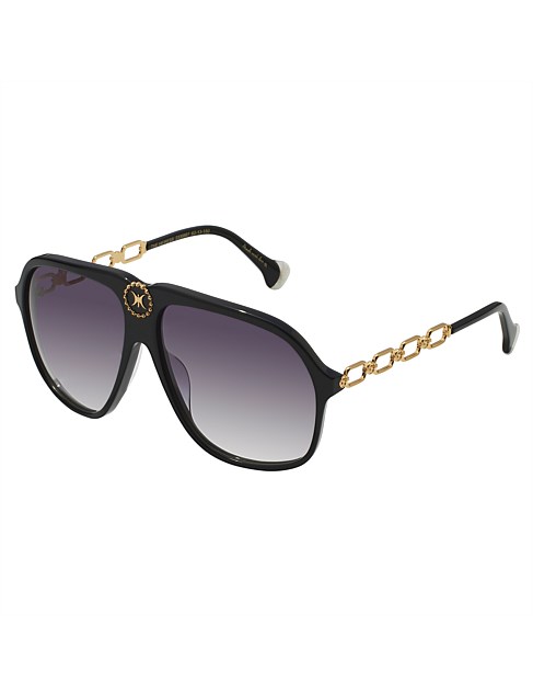 Camilla the Heiress Black Aviator Sunglasses | David Jones