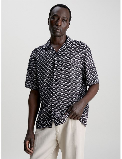 Calvin Klein Bowling Short Sleeve Shirt Aop Comf | David Jones