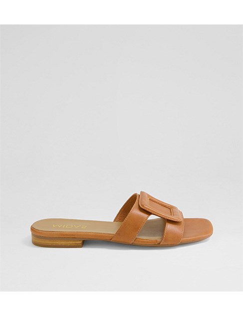 Midas Athleen Chestnut Leather Slides | David Jones