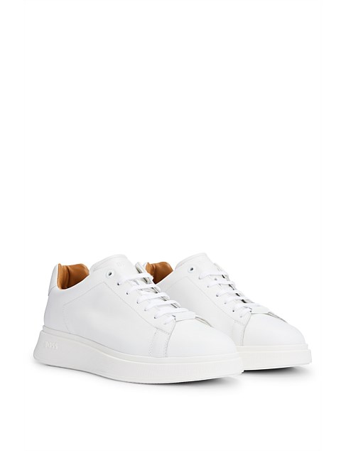 Boss Bulton Runner Leather Trainers White | David Jones