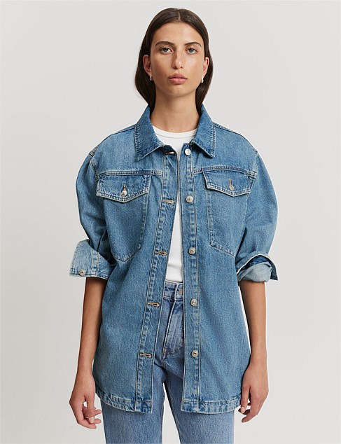 Country Road Longline Shacket | David Jones