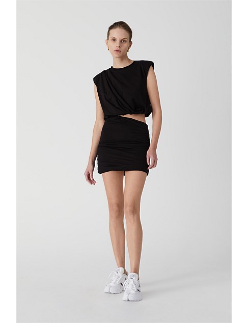 Misha Mina Cutout Mini Dress Black | David Jones