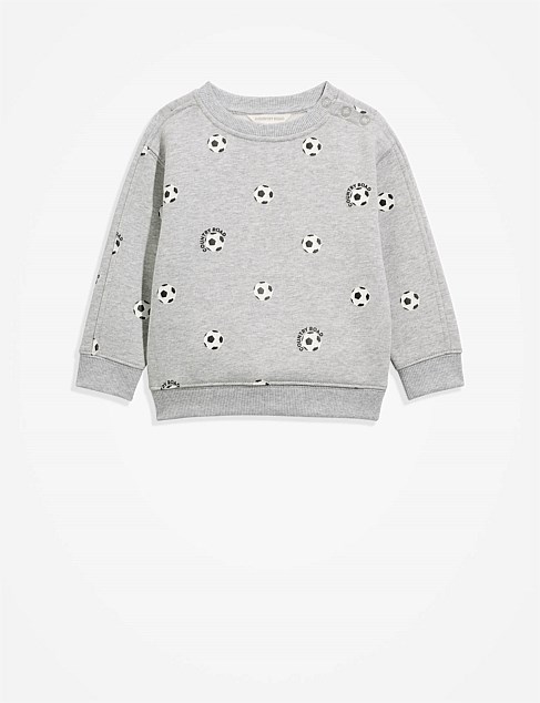Country Road Organically Grown Cotton Soccer Ball Sweat | David Jones