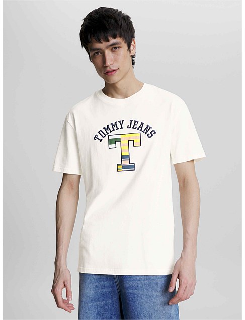 Tommy Jeans Tjm Clsc Curved Tj Luxe Tee | David Jones