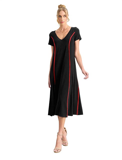 Leona Edmiston Patricia Red Midi Dress | David Jones