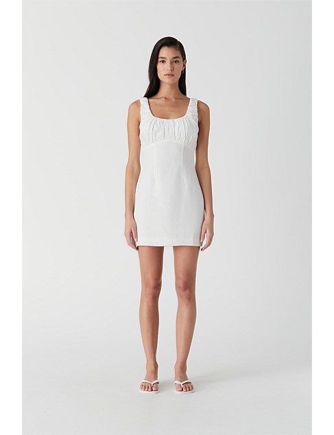 Misha Maris Mini Linen Dress Ivory | David Jones