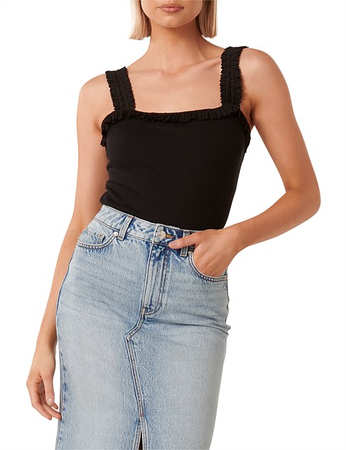 Forever New Suri Ruffle Strap Top | David Jones