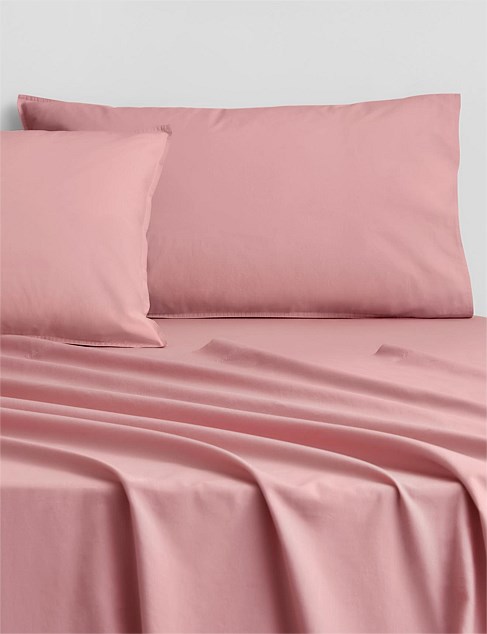 Sheridan Bayley Washed Percale King Single Sheet Set In Rose | David Jones