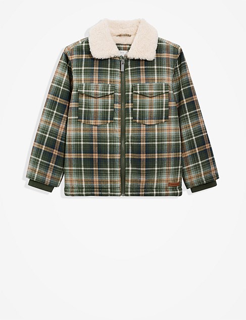 Country Road Australian Cotton Check Shacket | David Jones