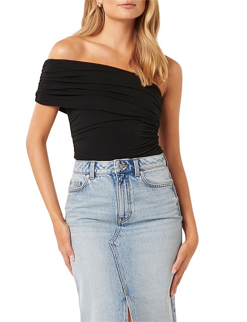 Forever New Daphne One Shoulder Ruched Top | David Jones