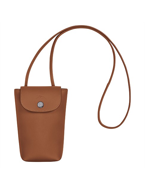 Longchamp Le Pliage Xtra Leather Phone Case Cognac | David Jones