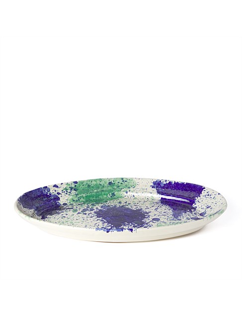 The Conran Shop Bright Green Splatter Oval Platter | David Jones