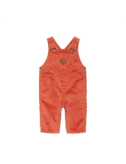 Gucci Baby Square G Velvet Overall | David Jones