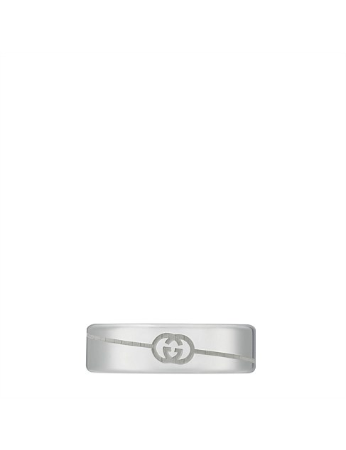 Gucci Diagonal Interlocking G Ring | David Jones